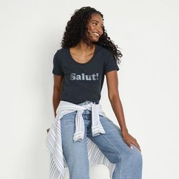 LANDS' END Slogan-Shirt, Damen,  Grau, by Lands' End