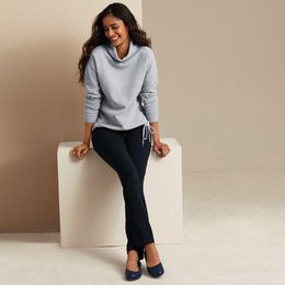 LANDS' END Schmale Starfish Jersey-Freizeithose, Damen,  Blau, Elasthan/Baumwoll-Mischung, by Lands' End