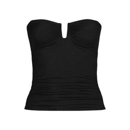 LANDS' END Bandeau-Tankini-Top Slender in Lang-Gr&ouml;&szlig;e, Damen,  Schwarz, Elasthan/Nylon-Mischung, by Lands' End