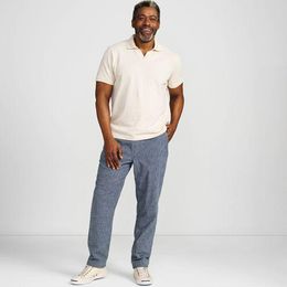 LANDS' END Schlupfbund-Chino, Herren,  Blau, Baumwolle/Leinen, by Lands' End