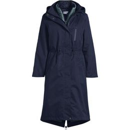 LANDS' END Wasserdichter 4-in-1-Regenmantel, Damen,  Blau, Nylon, by Lands' End