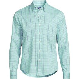 LANDS' END Ultimativ-Hemd, Tailored Fit, Herren,  Gr&uuml;n, Elasthan/Baumwoll-Mischung/Polyester-Mischung, by Lands' End