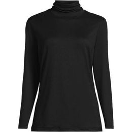 LANDS' END Stretch-THERMASKIN-Oberteil mit Rollkragen, Damen,  Schwarz, Elasthan/Polyester-Mischung, by Lands' End