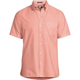 LANDS' END Oxford-Kurzarmhemd Sail Rigger, Herren,  Orange, Baumwolle, by Lands' End