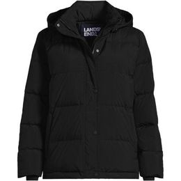 LANDS' END Wasserabweisende Daunenjacke, Damen,  Schwarz, Nylon, by Lands' End