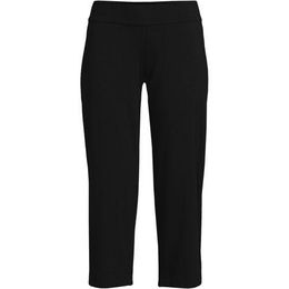 LANDS' END Stretch-Freizeithose in 3/4-L&auml;nge, Damen,  Schwarz, Baumwoll-Mischung, by Lands' End
