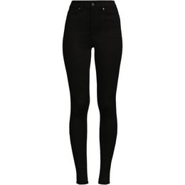 LANDS' END Skinny Fit Jeans High Waist, Damen,  Schwarz, Baumwoll-Mischung, by Lands' End