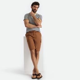 LANDS' END Cargo-Shorts mit Schlupfbund, Herren,  Braun, Baumwolle/Leinen, by Lands' End