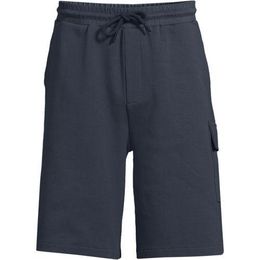 LANDS' END Jersey-Shorts Super Soft, Herren,  Schwarz, Baumwolle/Polyester/Baumwoll-Mischung, by Lands' End