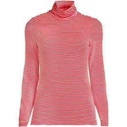 LANDS' END Rollkragenshirt aus Baumwoll/Modalmix, Damen,  Orange, Baumwolle/Elasthan/Baumwolle Modal, by Lands' End