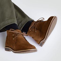 LANDS' END Desert Boots aus Veloursleder, Herren,  Beige, Rauleder, by Lands' End