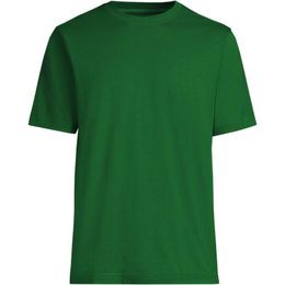 LANDS' END Super-T Kurzarm-Shirt, Classic Fit, Herren,  Grün, Baumwolle, by Lands' End
