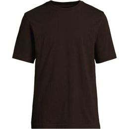 LANDS' END Super-T Kurzarm-Shirt, Classic Fit, Herren,  Braun, Baumwolle, by Lands' End