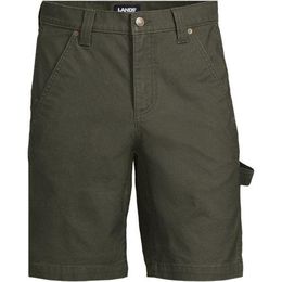 LANDS' END Komfort Zimmermanns-Shorts, Herren,  Grün, Baumwolle, by Lands' End