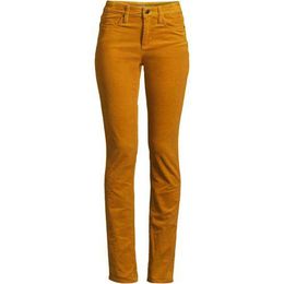 LANDS' END Straight Fit Cordhose Mid Waist, Damen,  Braun, Baumwoll-Mischung, by Lands' End