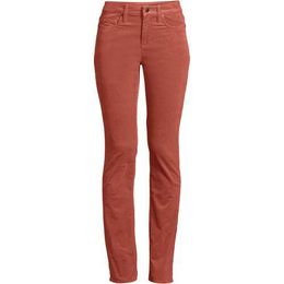 LANDS' END Straight Fit Cordhose Mid Waist, Damen,  Orange, Baumwoll-Mischung, by Lands' End