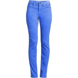 LANDS' END Straight Fit Cordhose Mid Waist, Damen,  Blau, Baumwoll-Mischung, by Lands' End