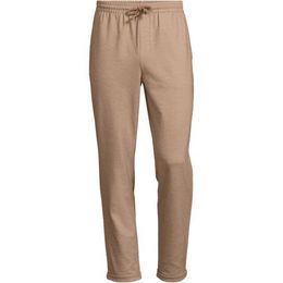LANDS' END Schlupfbundhose aus Struktur-Jersey, Herren,  Braun, Viskose/Polyester-Mischung, by Lands' End