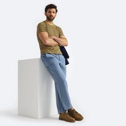 LANDS' END Schlupfbund-Cargohose aus Baumwoll/Leinen-Mix, Herren,  Blau, Baumwolle/Leinen, by Lands' End