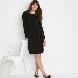 LANDS' END Baumwolle/Modal-Kleid mit Zierschleife, Damen,  Schwarz, Baumwolle Modal, by Lands' End