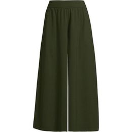 LANDS' END 7/8-Palazzohose Knitterfrei, Damen,  Grün, Polyester, by Lands' End