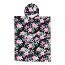 Badeponcho Roxy "Rg Stay Magical", anthrazit shadow floral small, 100% Baumwolle, Hausmäntel