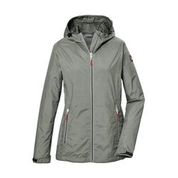 Outdoorjacke Killtec "KOS 108 WMN JCKT", Damen, Gr. 40, grün (helloliv), Oberstoff: 100% Polyester (recycelt), Futter: 100% Polyester, sportlich, Jacken, Leichte, wasser- und winddichte Damenjacke, PFAS-frei imprägniert