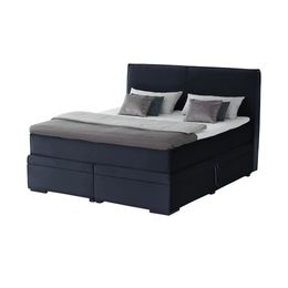 Boxi Boxspringbett mit Bettkasten - blau - Materialmix - 160 cm - 125 cm - Möbel Kraft