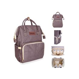 Kikkaboo Wickeltasche Siena, Rucksack, Wickelunterlage, Grifflänge einstellbar beige/braun