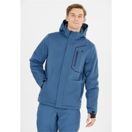 Skijacke WHISTLER "Carbon", Herren, Gr. 4XL, blau (dunkelblau), 94% Polyester, 6% Elasthan, unifarben, normal, ohne Ausschnitt, Jacken, mit wasserabweisender Membran