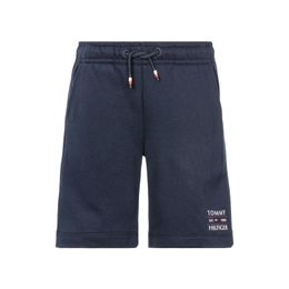 Sweatshorts Tommy Hilfiger "TOMMY FLAG HILFIGER SWEATSHORT", Jungen, Gr. 5 (110), N-Gr, blau (schwarz night navy), Sweatware, Obermaterial: 80% Baumwolle, 20% Polyester, unifarben, casual, Hosen, mit Tommy Hilfiger Logo-Flag, Kurzarm