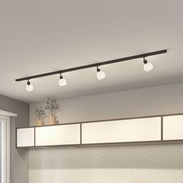 LINDBY 1-Phasen-Schienensystem Linaro, E14, 4-flg., schwarz