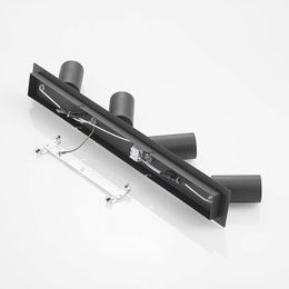 LINDBY Deckenstrahler Joffrey, 70 cm, schwarz, 4-flg., GU10