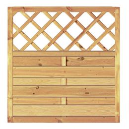 TETZNER & JENTZSCH T&J Gartenzaun Maxi-Massiv mit Dekorgitter Vorgartenzaun Holzzaun, 100 cm