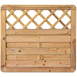 TETZNER & JENTZSCH T&J Gartenzaun Avantgarde mit Dekorgitter Vorgartenzaun Holzzaun, 100 cm