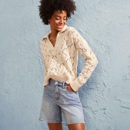 LANDS' END Recover Jeansshorts, Damen,  Blau, Elasthan/Baumwoll-Mischung/Polyester-Mischung, by Lands' End