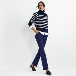 LANDS' END High Waist Bootcut-Hose, Damen,  Blau, Baumwoll-Mischung/Nylon-Mischung, by Lands' End