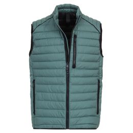 Kurzweste Casamoda "Casamoda Weste uni", Herren, Gr. L, grün (türkisgrün), 100% Polyester, Westen
