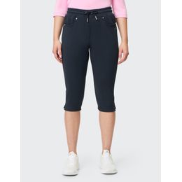 Caprihose Joy Sportswear "VANESSA", Damen, Gr. 36, N-Gr, blau (night), Obermaterial: 60% Baumwolle, 40% Elasthan, sportlich, Hosen