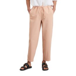 Marc O'Polo Chinohose MARC O'POLO "aus Organic-Cotton-Leinen-Mix", Damen, Gr. 34, Normalgrößen, chalky peach, Obermaterial: 88% Baumwolle, 12% Leinen, unifarben, casual, gerade, unten schmal normal, Hosen