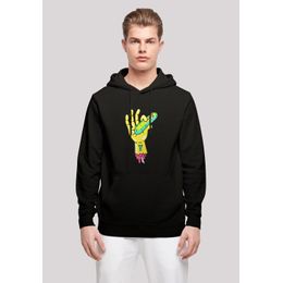 Kapuzenpullover F4NT4STIC "Rick und Morty Pickle Hand", Herren, Gr. XL, schwarz, Obermaterial: 50% Baumwolle, 50% Polyester, relaxed fit, Pullover, Print