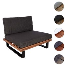 Mendler Lounge-Sessel HWC-H54, Garten-Sessel, Spun Poly Akazie Holz MVG-zertifiziert Aluminium ~ Variantenan 98526+101474
