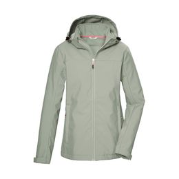 Killtec Softshelljacke &raquo;KOS 102 WMN SFTSHLL JCKT&laquo; Wasserabweisende, atmungsaktive Softshelljacke, PFAS-frei impr&auml;gniert graugr&uuml;n 44 44 Damen...