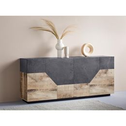 Inosign Sideboard &raquo;ALIEN-Kommode, Schrank, Anrichte mit 4 T&uuml;ren und 4 F&auml;chern&laquo; Sideboard Breite ca. 200 cm "100 % Made in Italy" schiefer-ahorn...