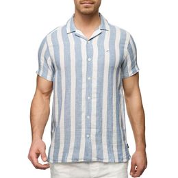 INDICODE Kurzarmhemd &raquo;INCarlui&laquo; Copen Blue M - N-Gr N-Gr M Hemd von INDICODE