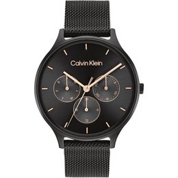 Calvin Klein Multifunktionsuhr »TIMELESS MULTIFUNCTION« Quarzuhr, Armbanduhr, Damenuhr, Datum, Edelstahlarmband schwarz Angesagte Multifunktionsuhr...