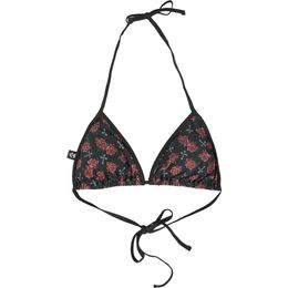 Rock Rebel by EMP Bikini Top With Cross And Roses Alloverprint Bikini-Oberteil schwarz in L Q223-000150 M492946