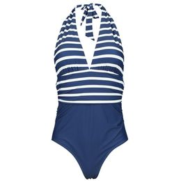 Rock Rebel by EMP Retro Neckholder Swim Suit Badeanzug navy in L Q223-000145 M492942