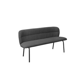 Essbank Home Affaire "Marsin", grau (anthrazit, schwarz), B:160cm H:76cm T:54cm, Stoff, Sitzbänke, mit Sitz und Rückenpolster