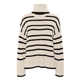 Véro Moda Vero Moda Rollkragenpullover in Beige/ Schwarz - 72% | Größe XS | Damen-pullover-cardigans